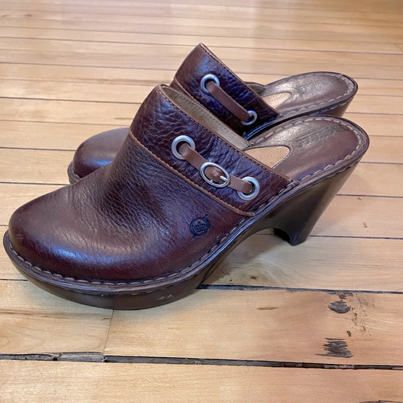 Born | Shoes | Born Brown Leather Clogs | Poshmark